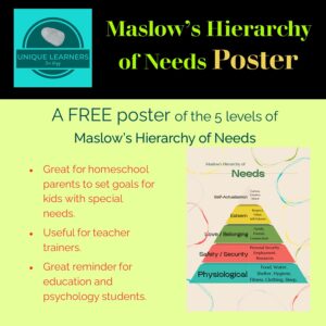Maslow’s Hierarchy of Needs Poster